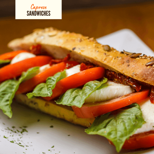 Caprese Sandwich (mini size) – Bonjour French Bakery Miami – Kendall ...